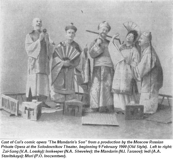 Cesar Cui - Overture to The Mandarin's Son notas para el fortepiano ...